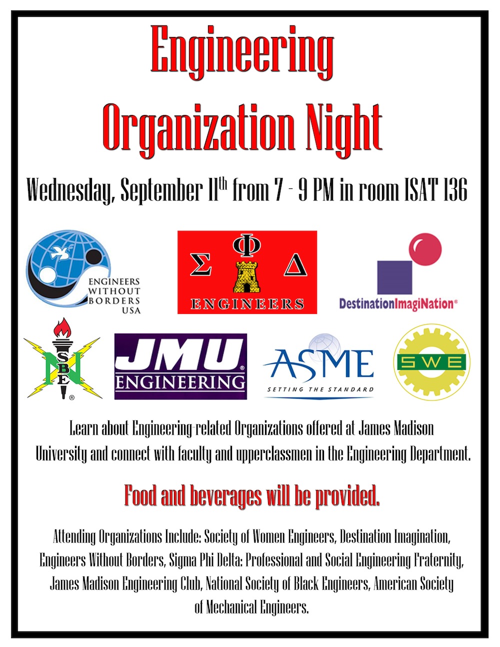 JMU Engineering Blog: Engineering Organization Night, Sept 11, 7-9 PM ...